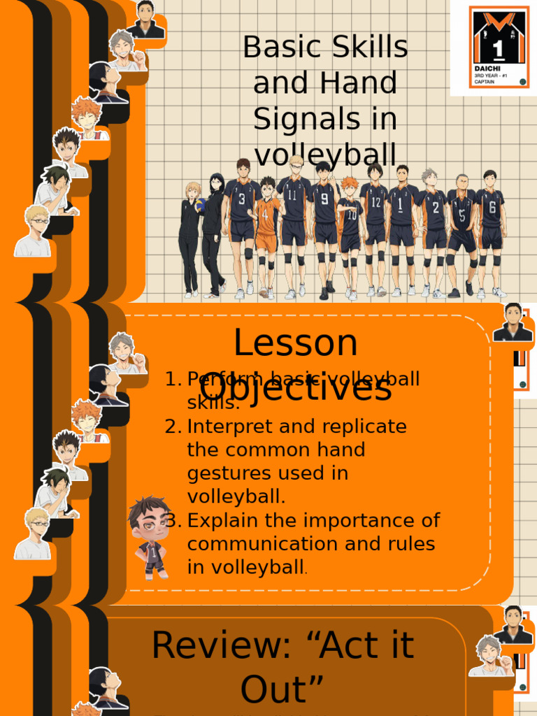 Volleyball Skills and Hand Signals Guide | PDF | Volleyball | Ball Games