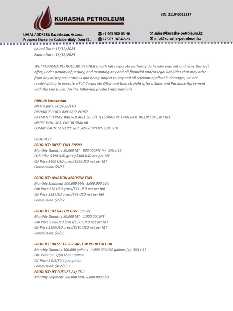 KURASHA KURASHA PETROLEU-FULL RECENT-OFFER - Zzcorrect-1 | PDF ...