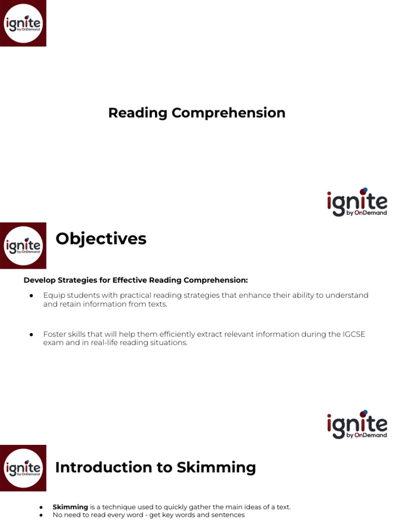 Reading Comprehension Strategies | PDF | Sleep | Sleep Deprivation