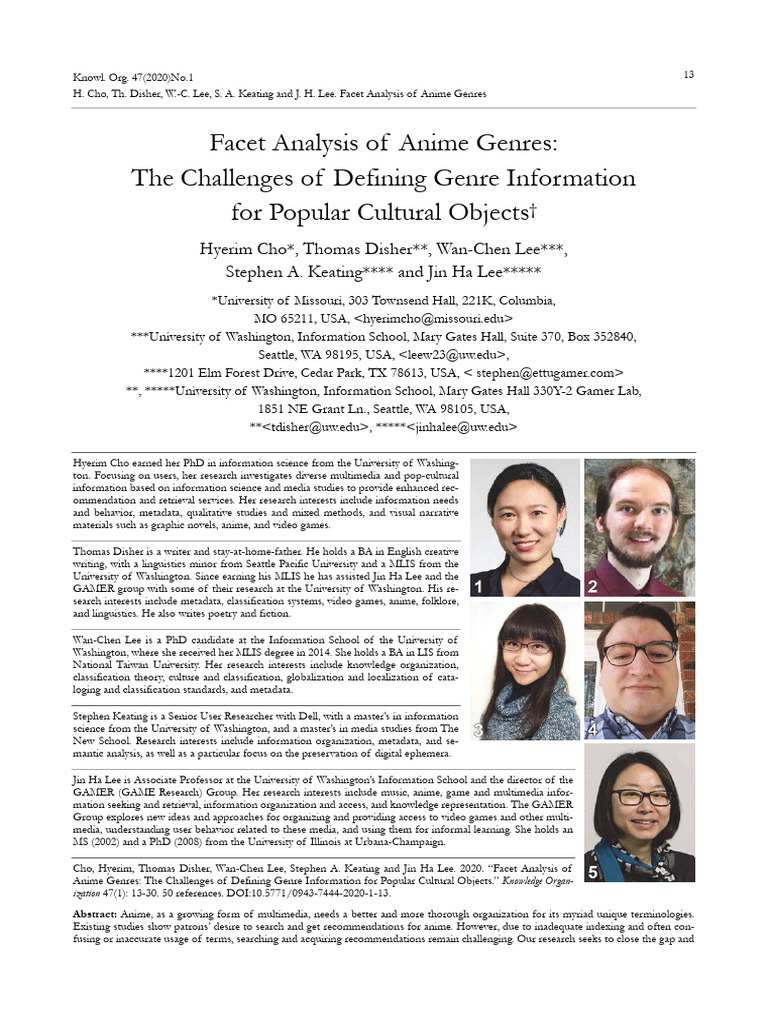 Anime Genre Facet Analysis Insights | PDF | Anime | Genre