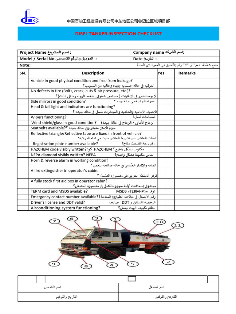 3.diesel Tanker English&Arabic | PDF