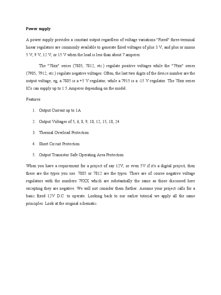 Power Supply | PDF | Power Supply | Electronic Circuits