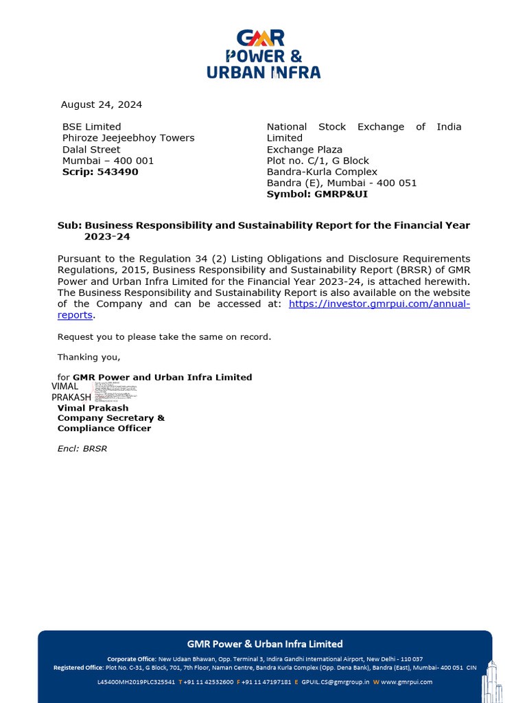 GMR Power Sustainability Report 2023-24 | PDF | Recycling | Climate ...