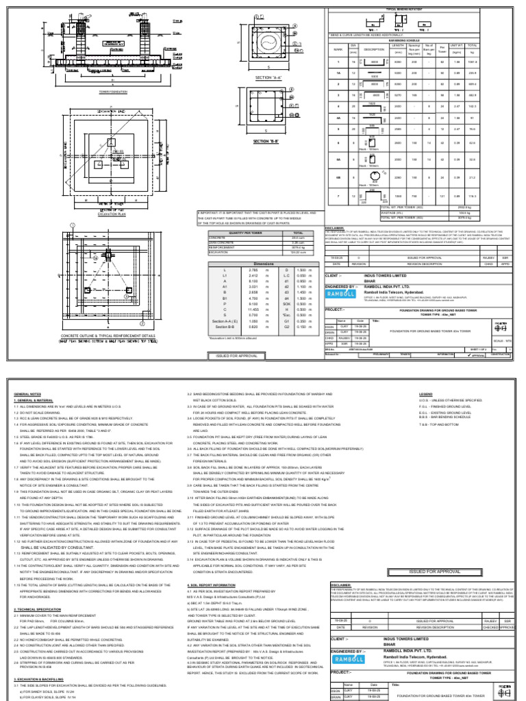 BHMOT - 117 - Foundation Drawing | PDF | Concrete | Soil