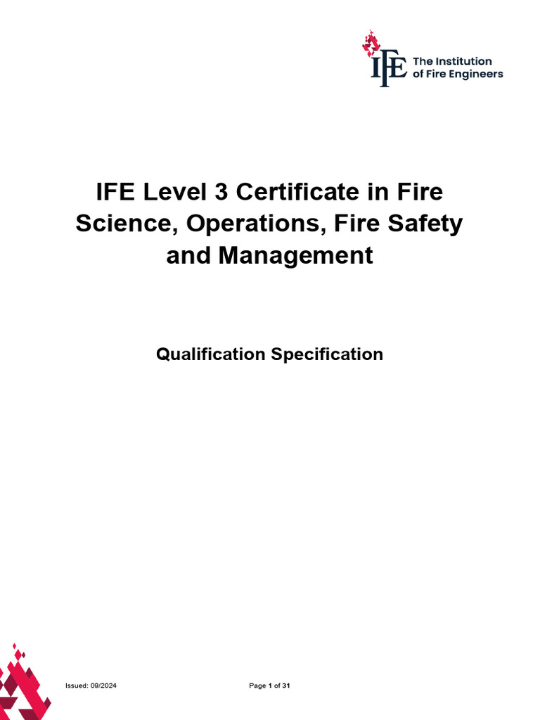 IFE Level 3 Fire Safety Qualification Guide | PDF | Heat | Combustion