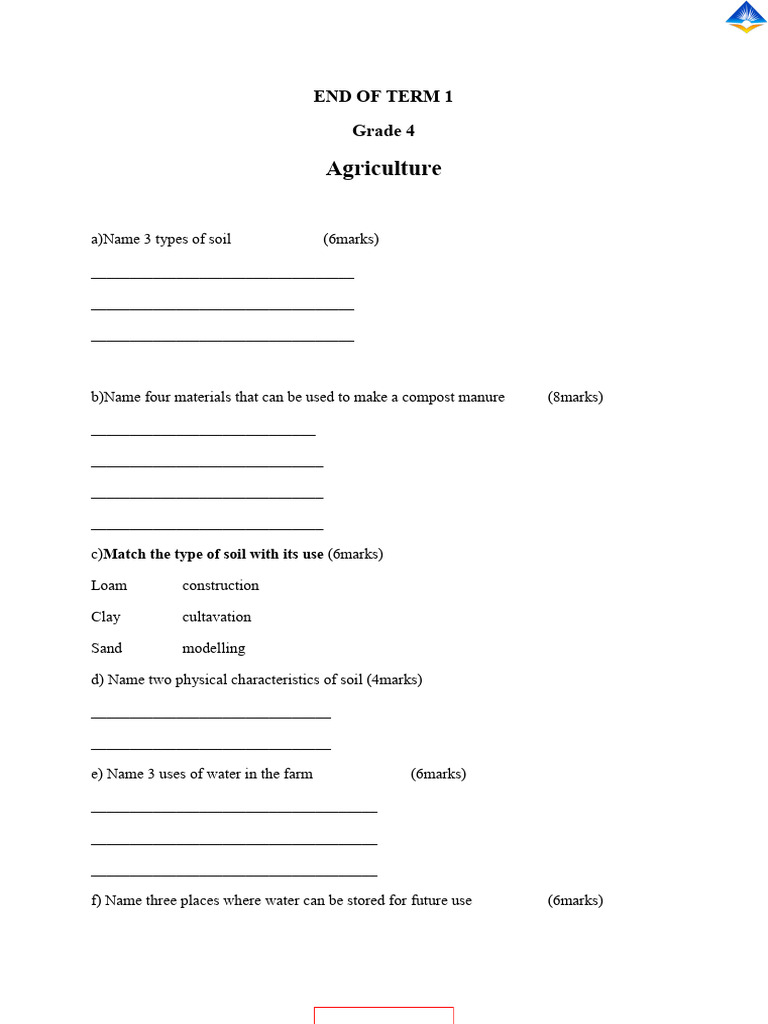Grade 4 Term 1 Agriculture | PDF