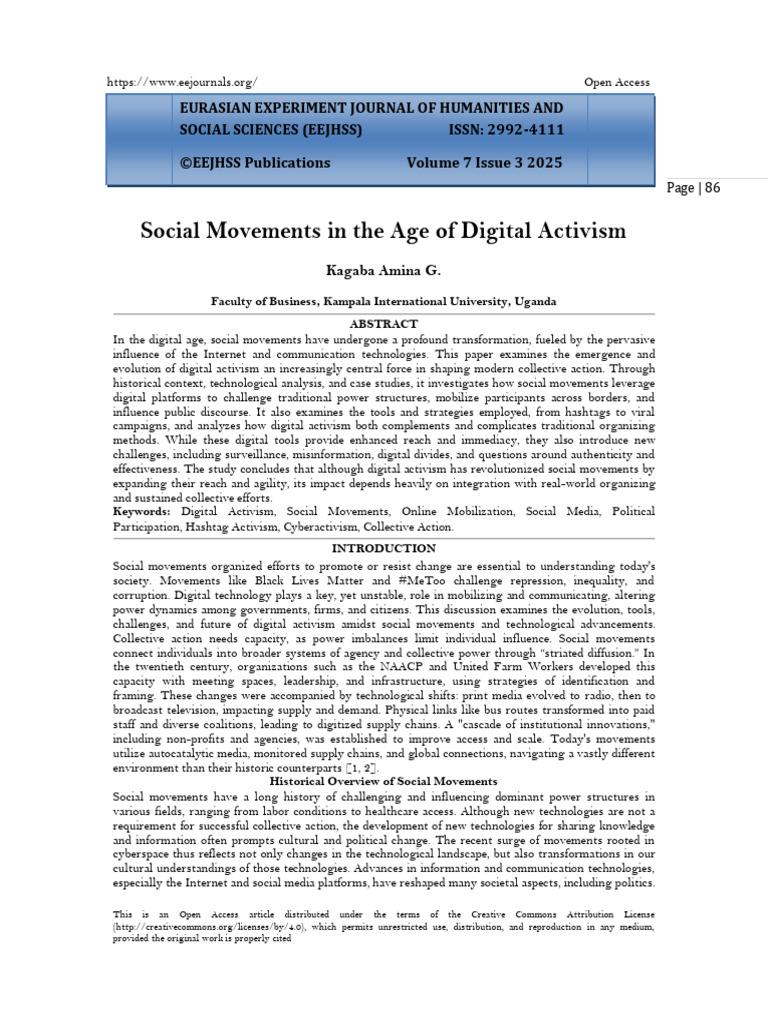 Digital Activism and Social Movements | PDF | Activism | Social Media