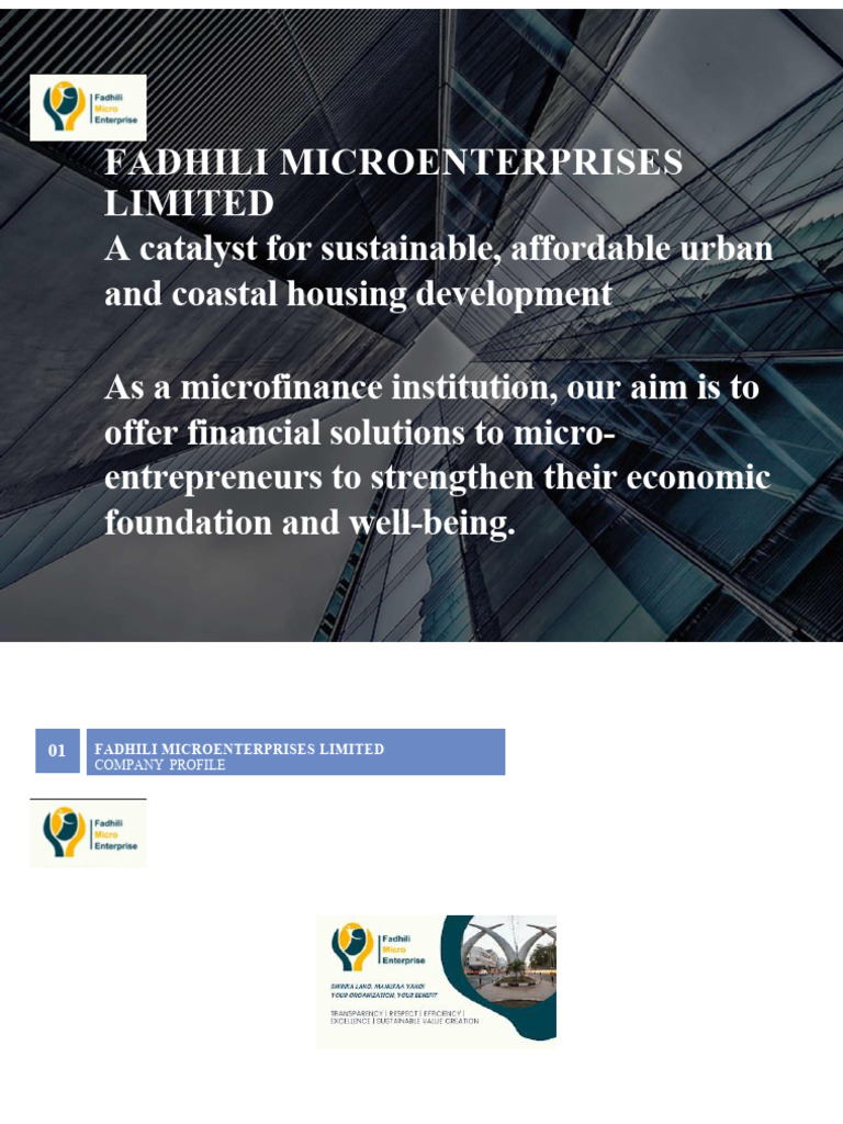 Fadhili Microfinance: Affordable Housing Solutions | PDF ...