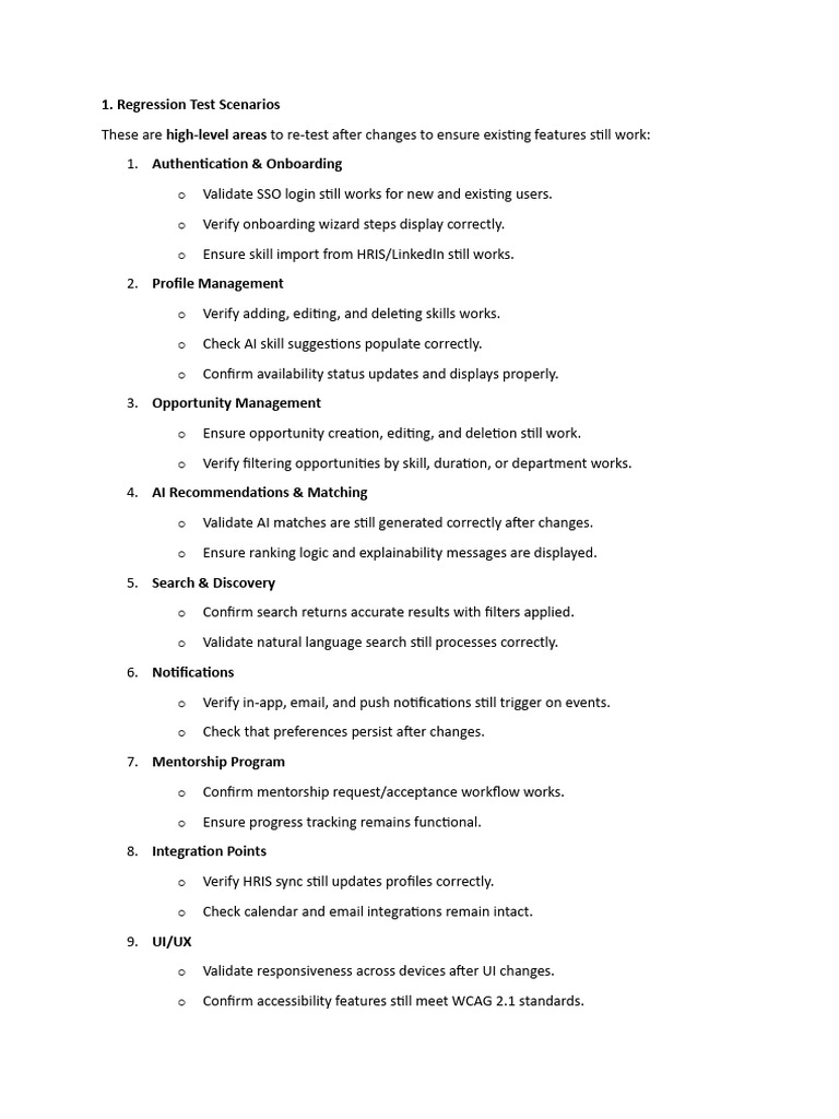 PE Assessment Regression Test Cases & Scenarios | PDF | Computing ...