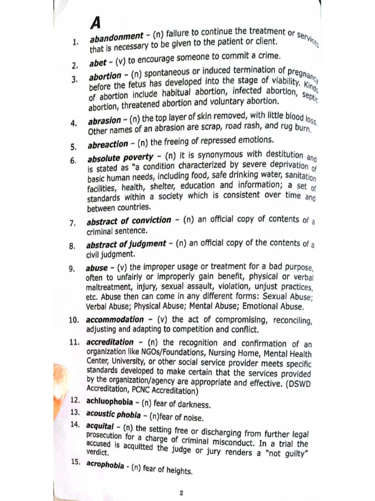 Social-Work-Dictionary-Letter-A | PDF