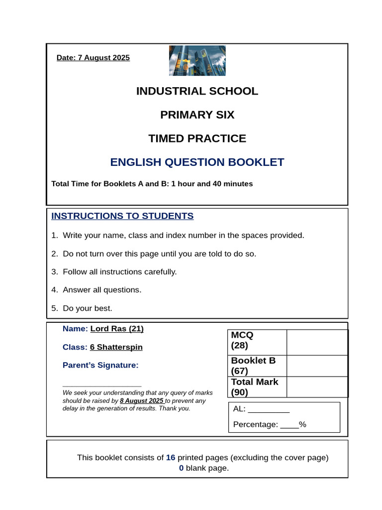 English Prelim Answer Sheet | PDF | Multiple Choice