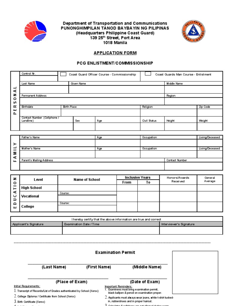 Application Form (Back Page) | PDF | Business