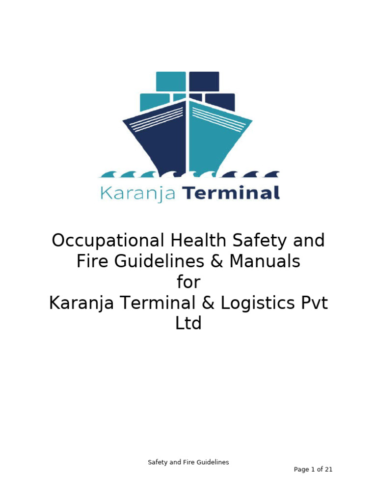 Karanja Terminal Safety Guidelines | PDF | Firefighting | Cargo