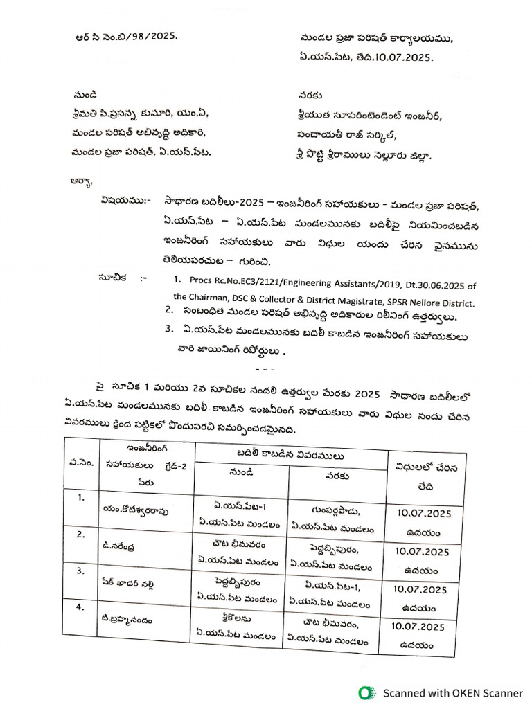 Ea Joining Reports Aspeta Mandal | PDF