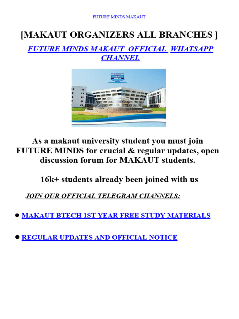 MAKAUT 7th Semester ECE Organizer PDF | PDF