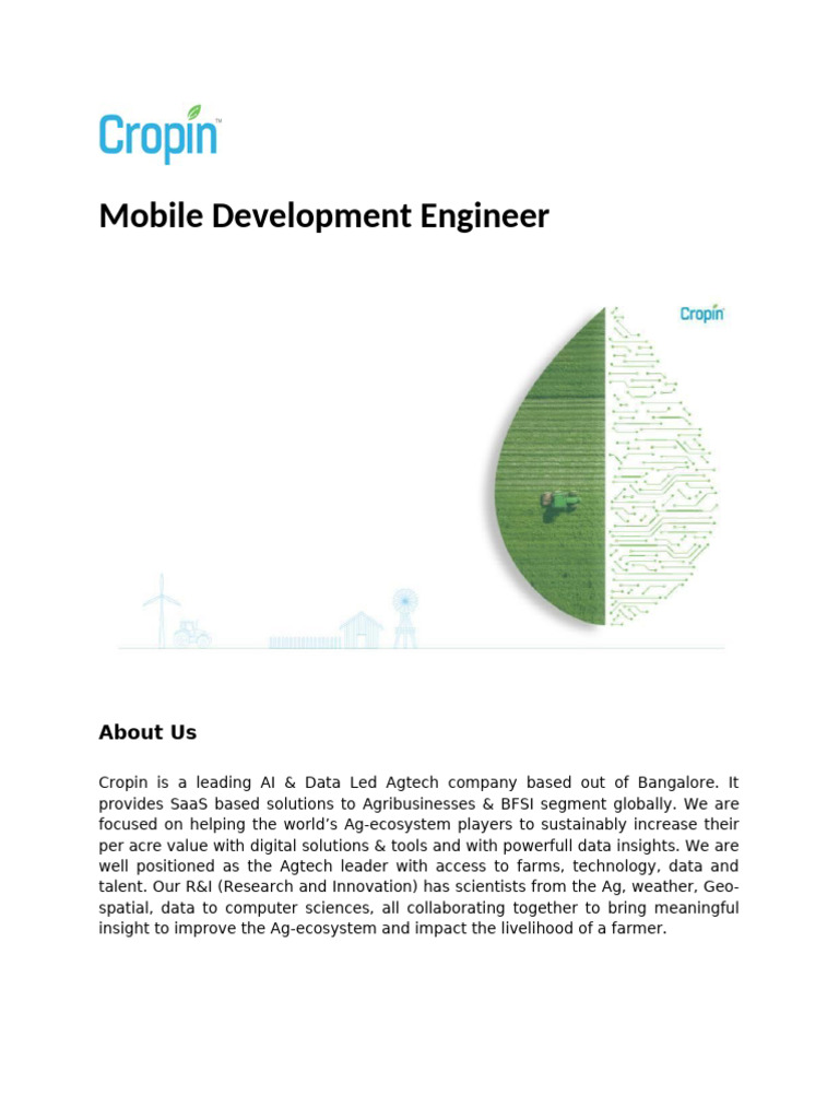 JD - Mobile Developer - Fresher | PDF | Software Engineering | Computing