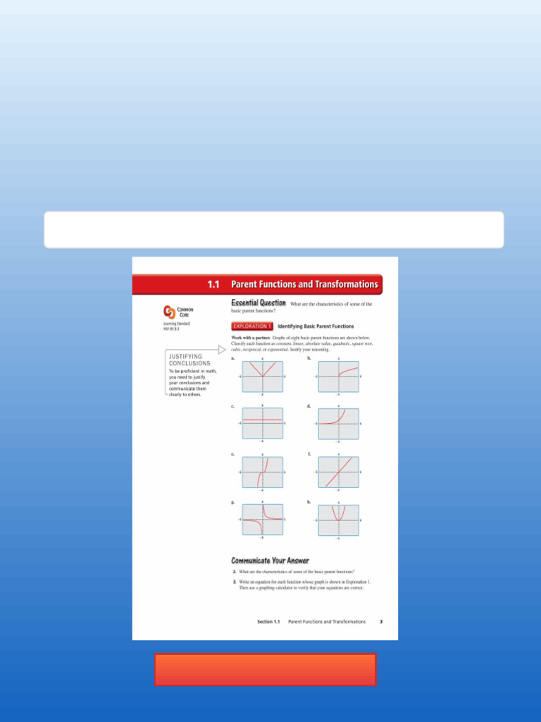 BIG IDEAS MATH Algebra 2 Common Core Student Edition 2015 Ron Larson ...