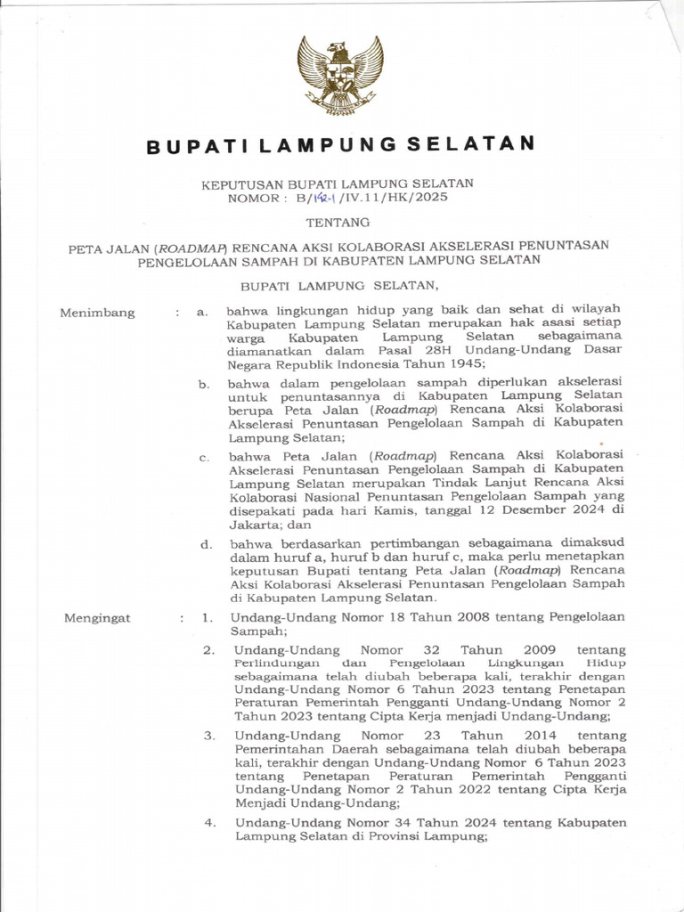 Persampahan Lamsel | PDF