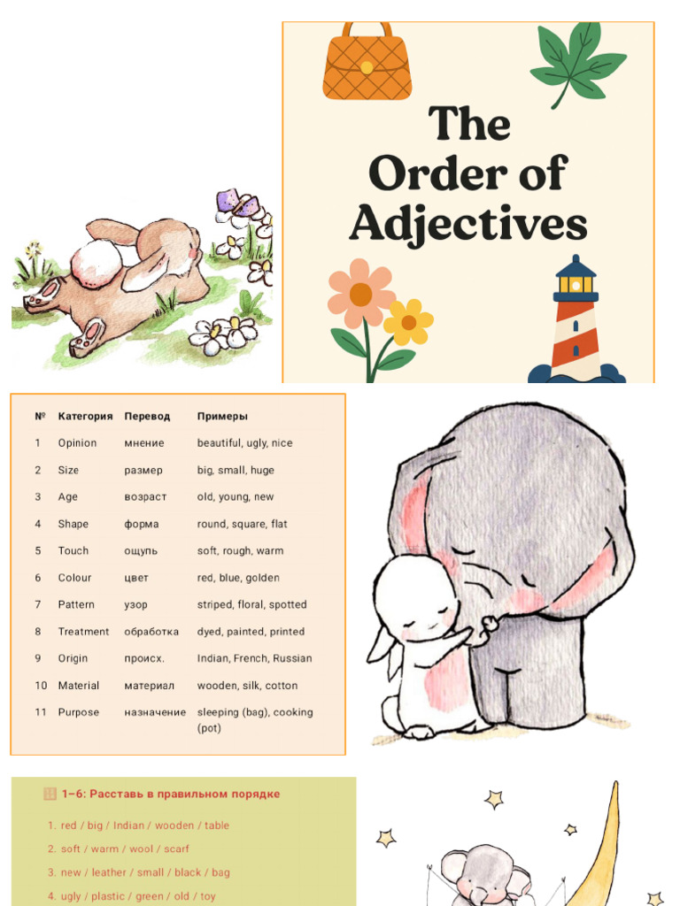 Order of Adjectives | PDF