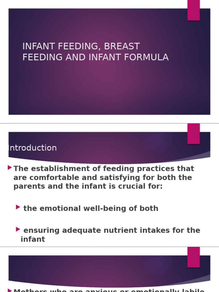 Infant Feeding: Breastfeeding vs. Formula | PDF | Breastfeeding ...