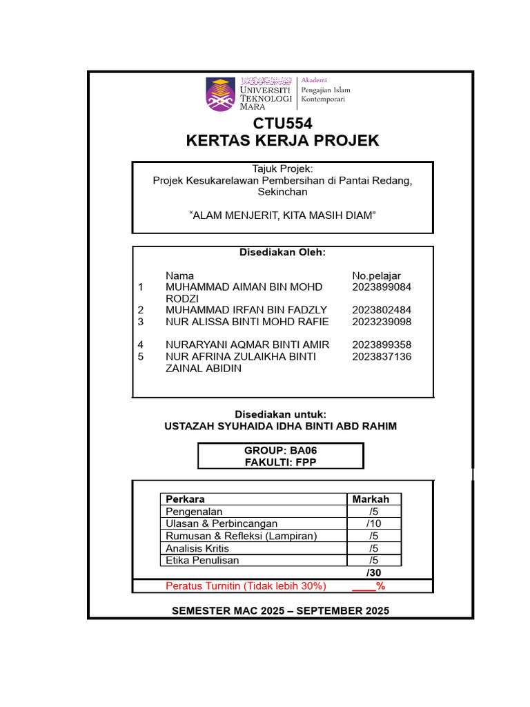 Group Report Project Ctu 554 G5 | PDF