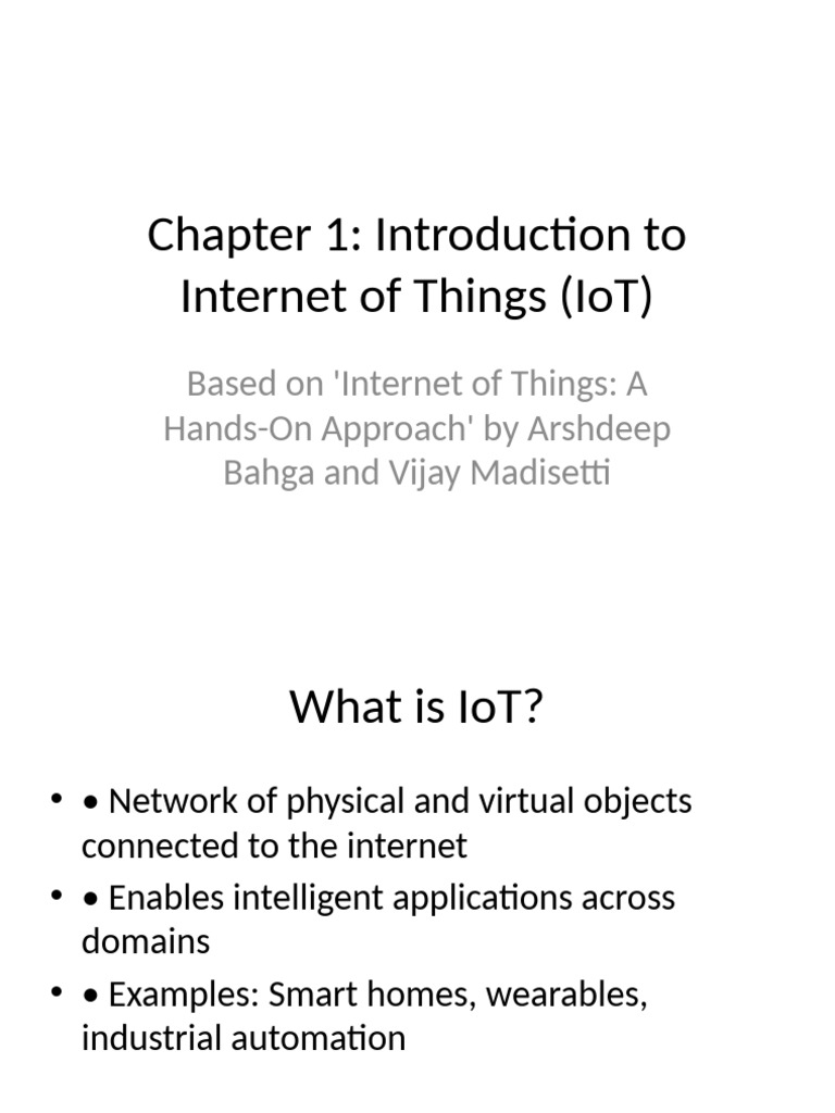 Chapter1 IoT Complete Presentation | PDF | Internet Of Things | Network Socket