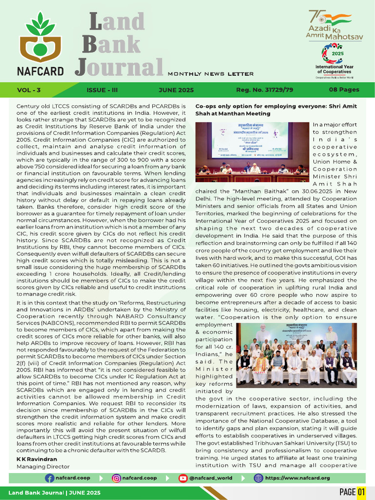Land Bank Journal (LBJ) Monthly Newsletter - June 2025 | PDF