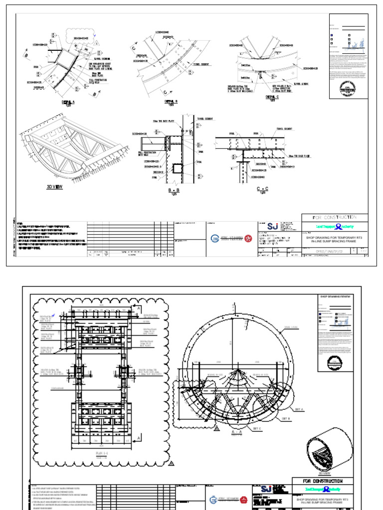Cr102 Sump Ring Beam Shop Drawing - Signed 250525 | PDF | Civil Engineering
