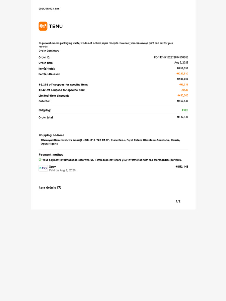 Temu Web Document | PDF
