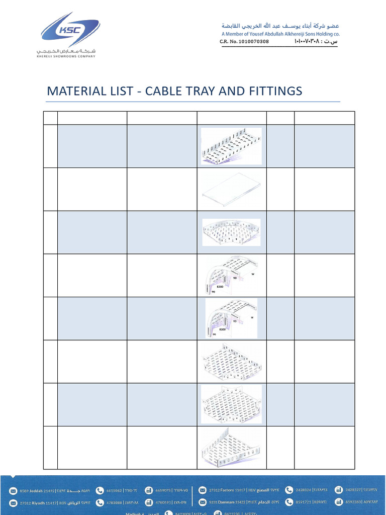 KSC - Cable Tray Selection | PDF