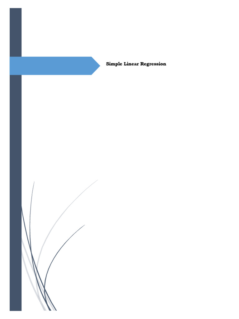 1.1.2Simple Linear Regression | PDF | Linear Regression | Regression Analysis