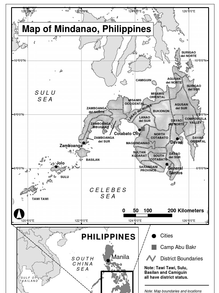 Mindanao Map with Provinces & Cities | PDF