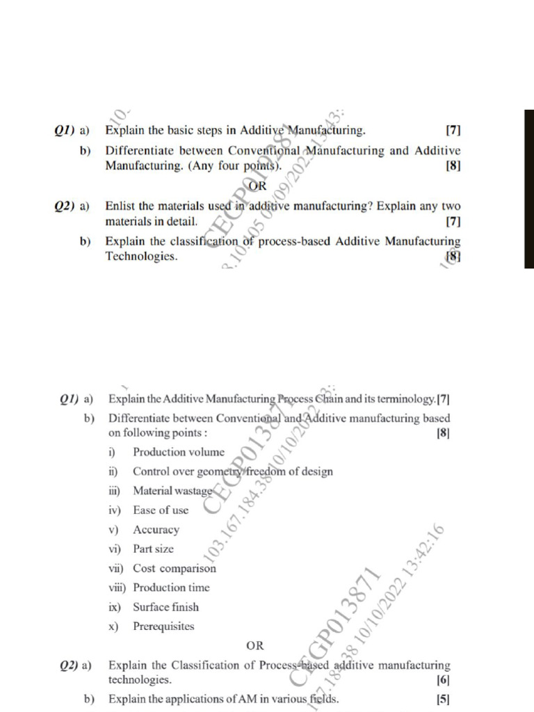 AM UNIT 1 PYQ Solution | PDF
