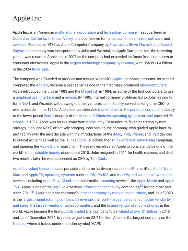 Apple Inc. - Wikipedia | PDF | Apple Inc. | Steve Jobs