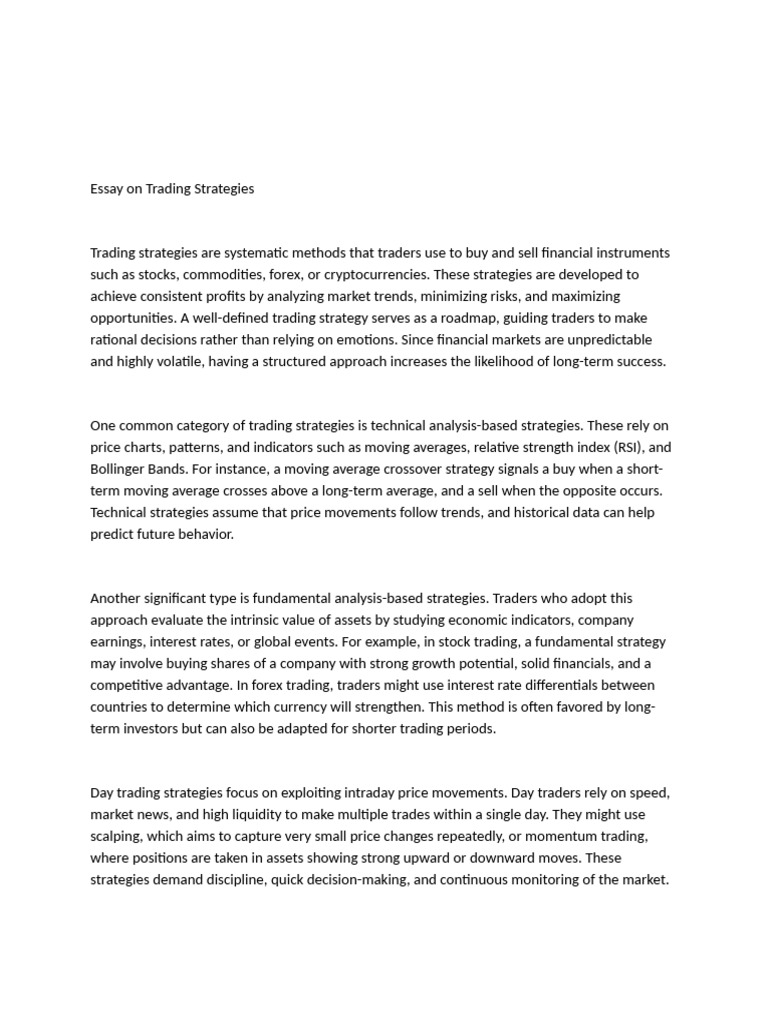 Trading Strategies For Winning Traders, Open Up Idea | PDF | Day ...