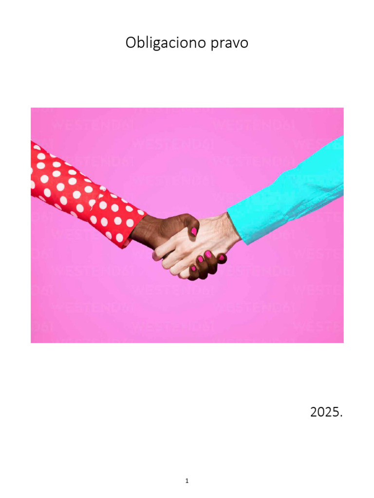 Obligacije - Skripta 2025-1-1 | PDF