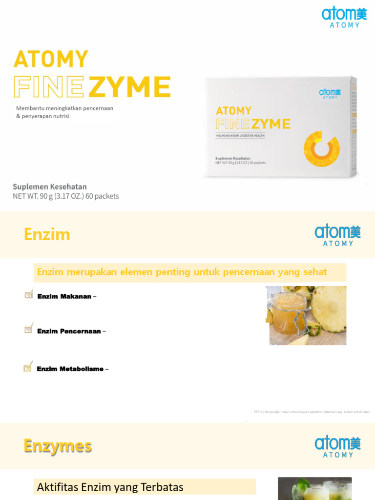 Enzim ATOMY Finezyme untuk Pencernaan | PDF