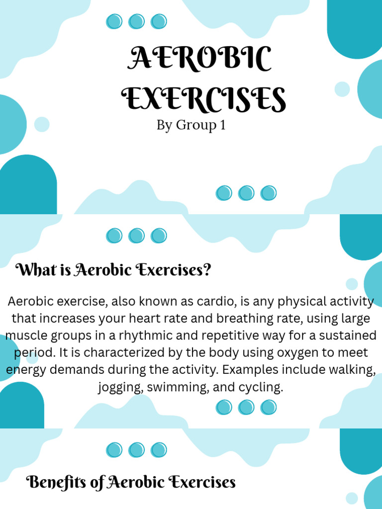 Benefits and Types of Aerobic Exercises | PDF