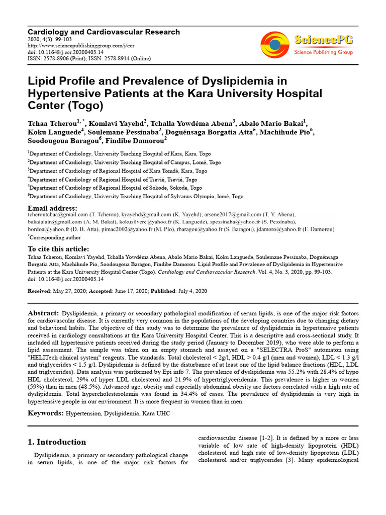 Profil Lipid and Preva Dysli 2020 | PDF | Low Density Lipoprotein ...