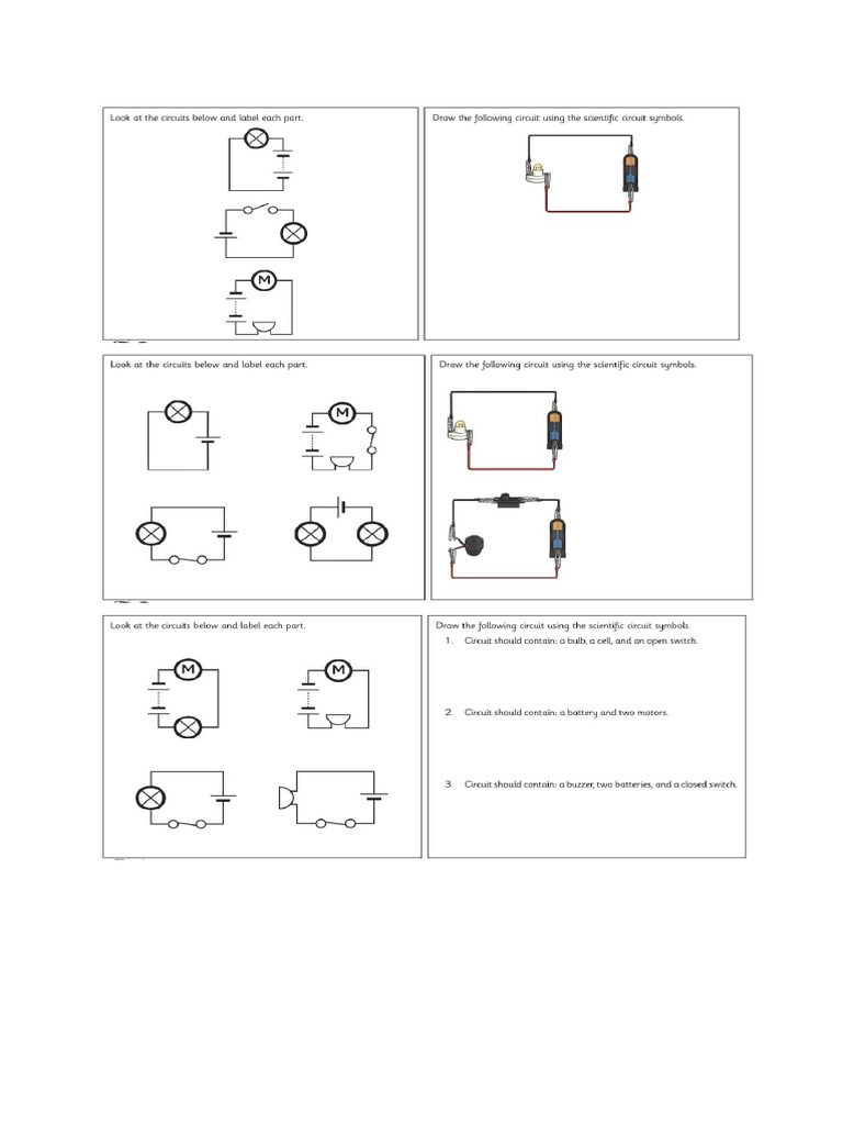 CircuitSymbol Worksheet1 | PDF