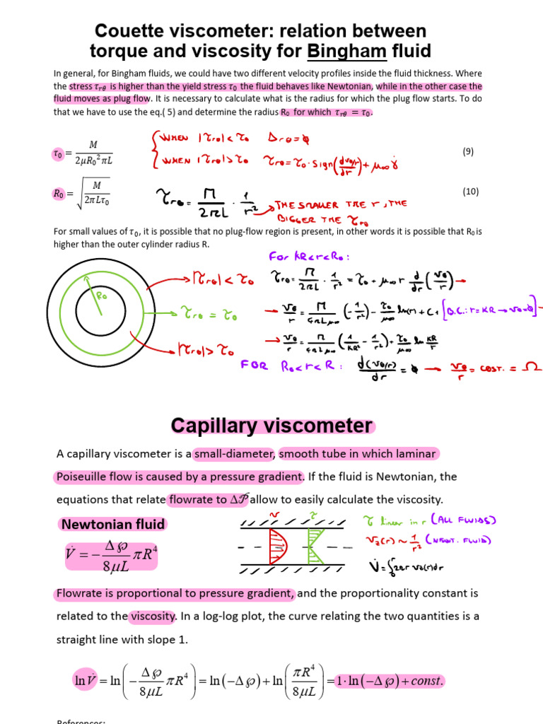 Lez 7- 3 Ott | PDF | Viscosity | Shear Stress