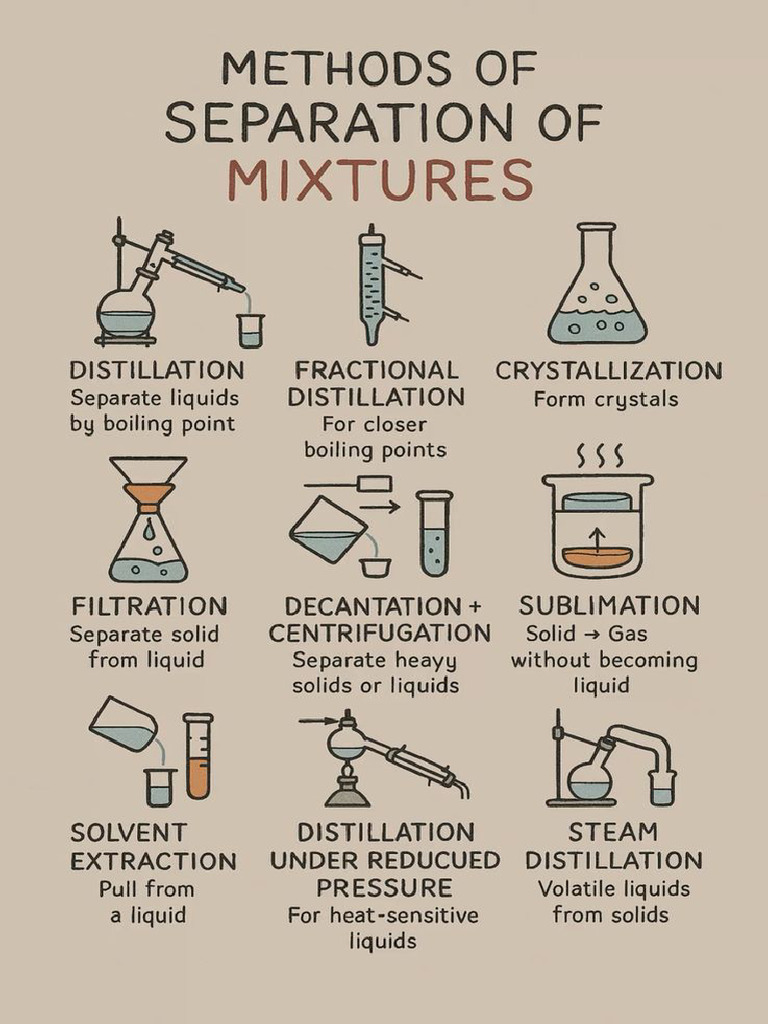 Methods of Separation #Chemistry #Stem #Seperation | PDF
