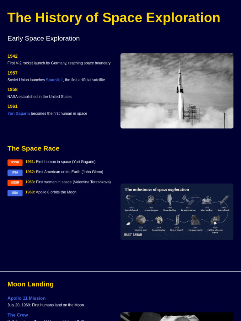 Timeline of Space Exploration History | PDF