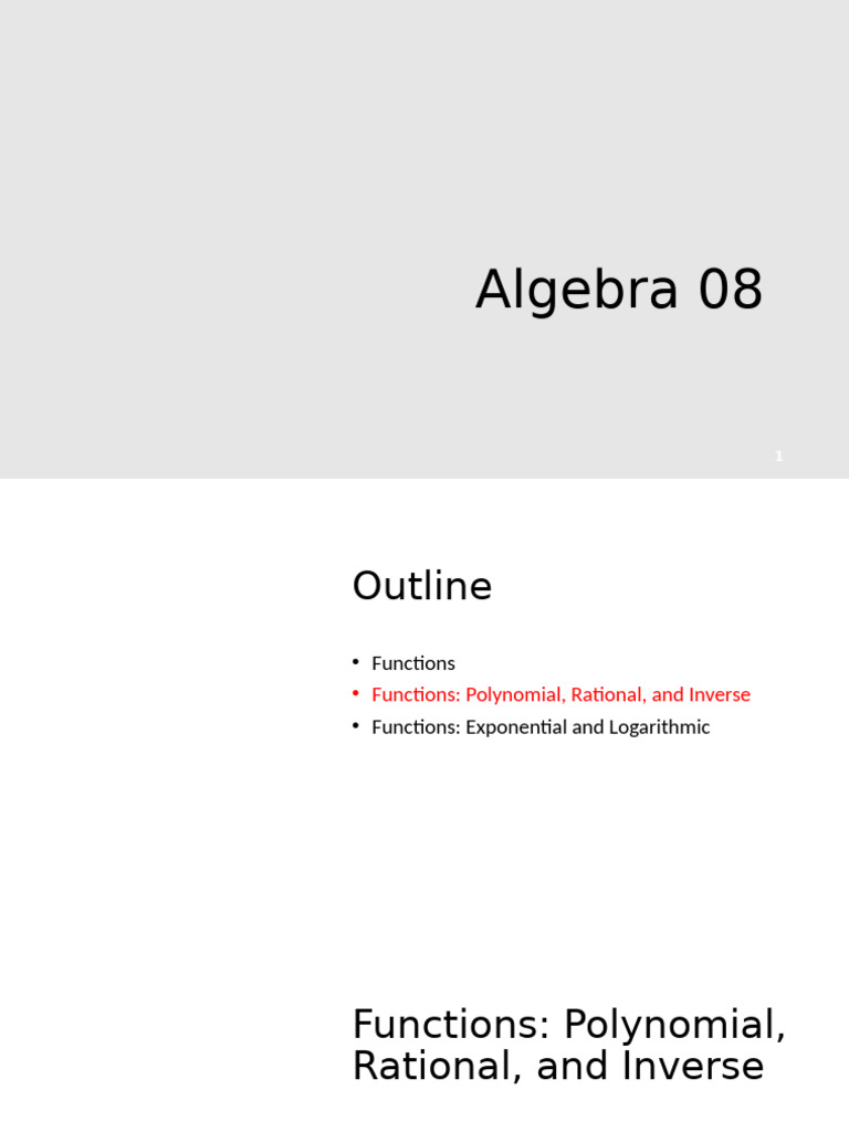 Remainder and Inverse Functions Overview | PDF | Exponential Function ...