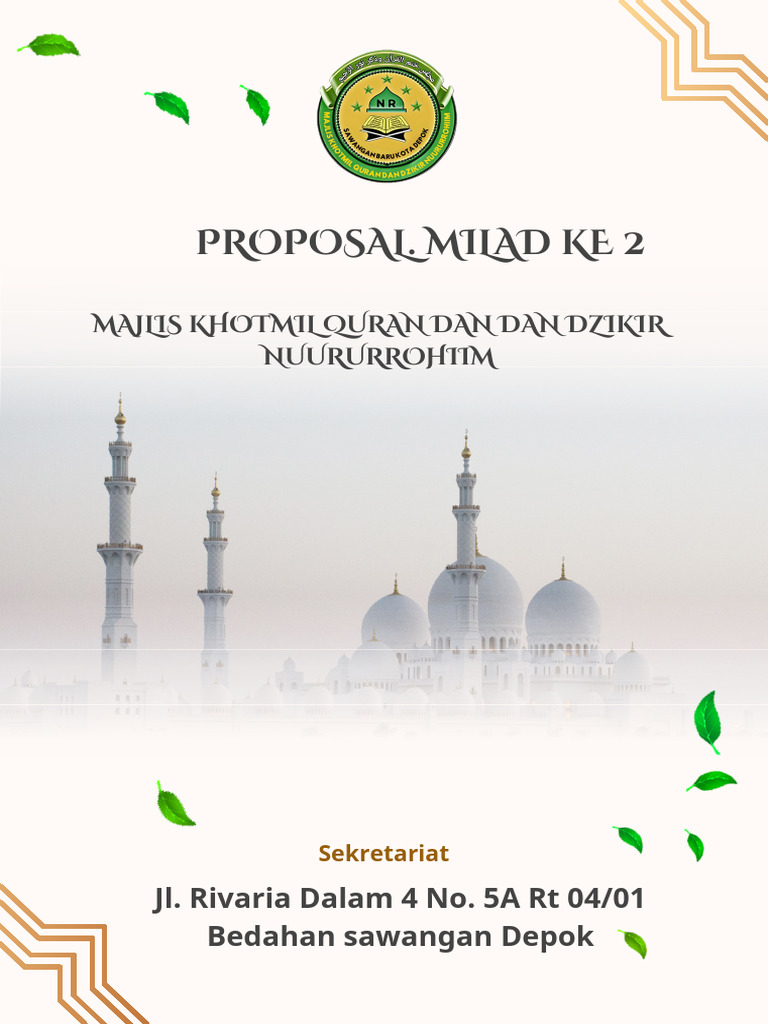 Putih Emas Modern Simpel Cover Proposal Pengajuan Dana Dokumen A4 ...