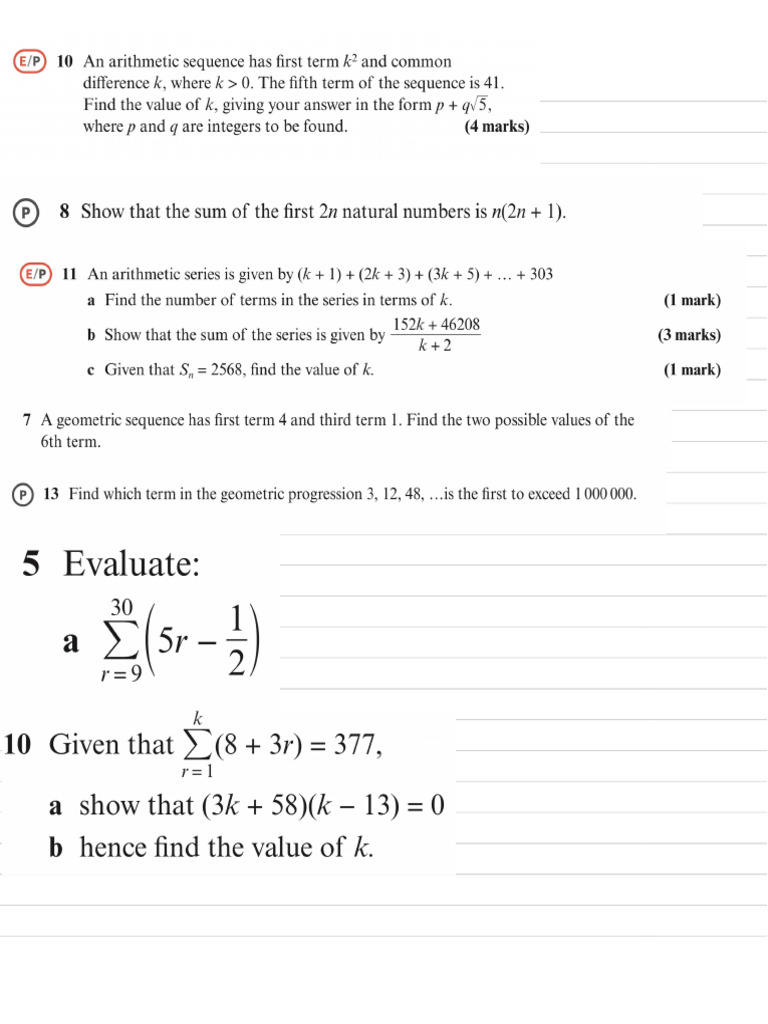 Questions - Arithmetic & Geometric | PDF