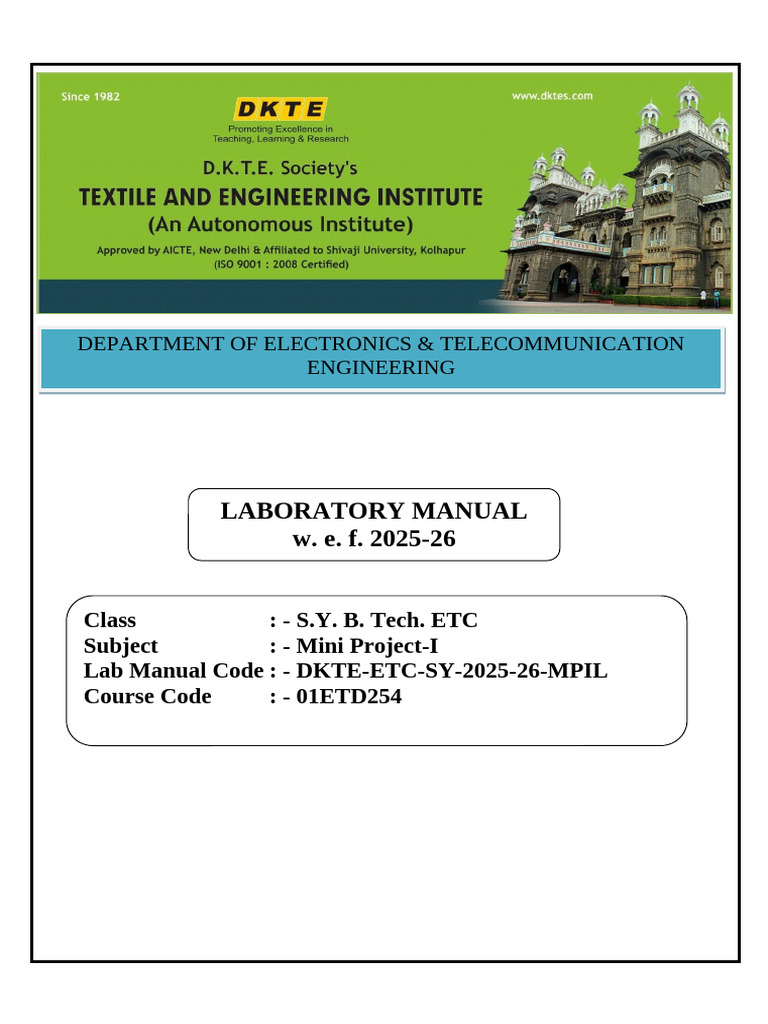 Lab Manual Template (1) | PDF | Electrical Engineering | Electronic ...