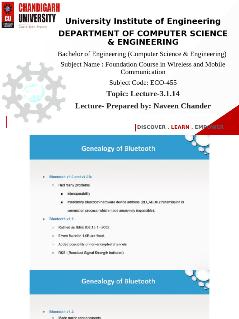 University Institute of Engineering Department of Computer Science & Engineering | PDF