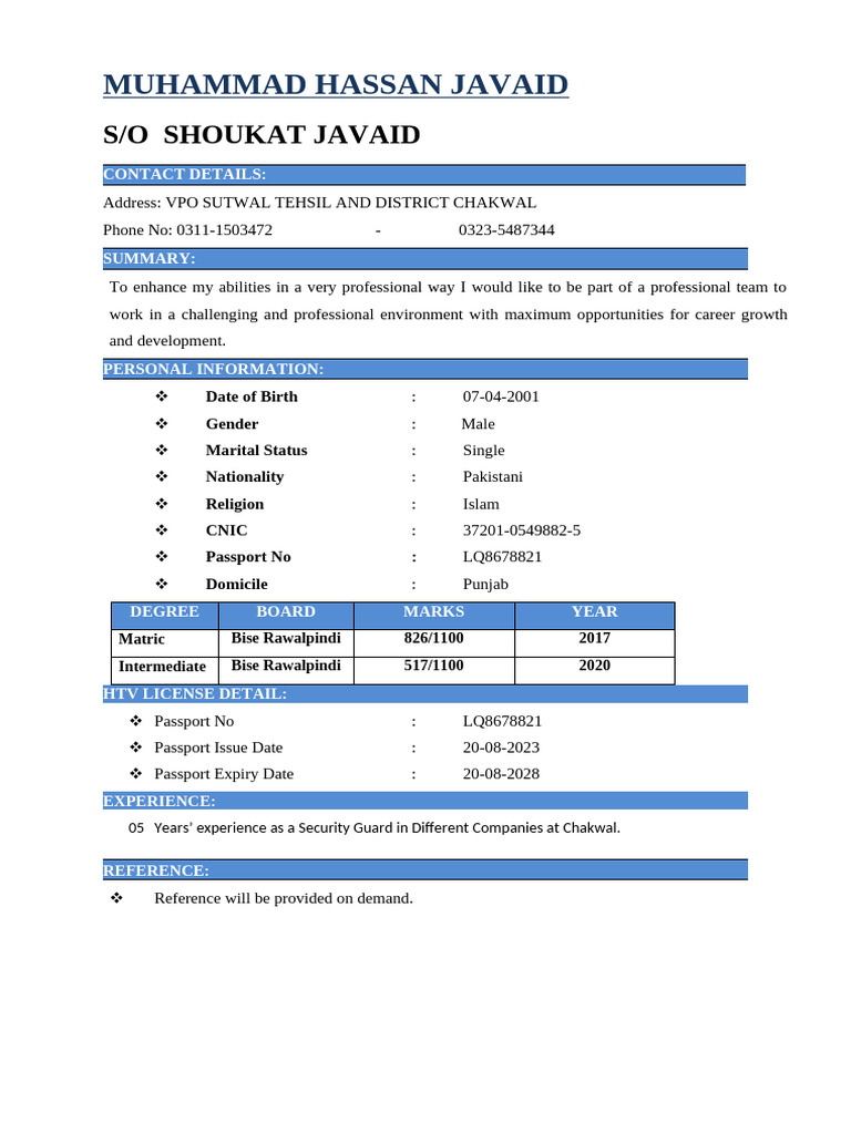Muhammad Hassan Javaid | PDF