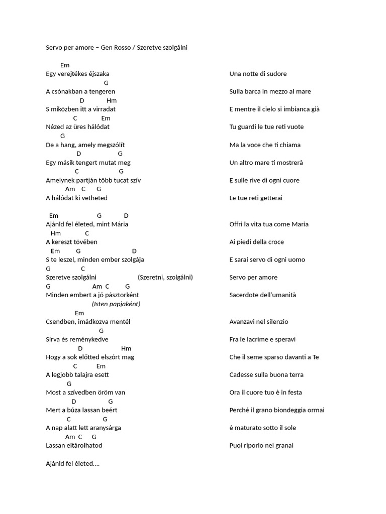 Servo Per Amore - Jesus Christ You Are My Life | PDF